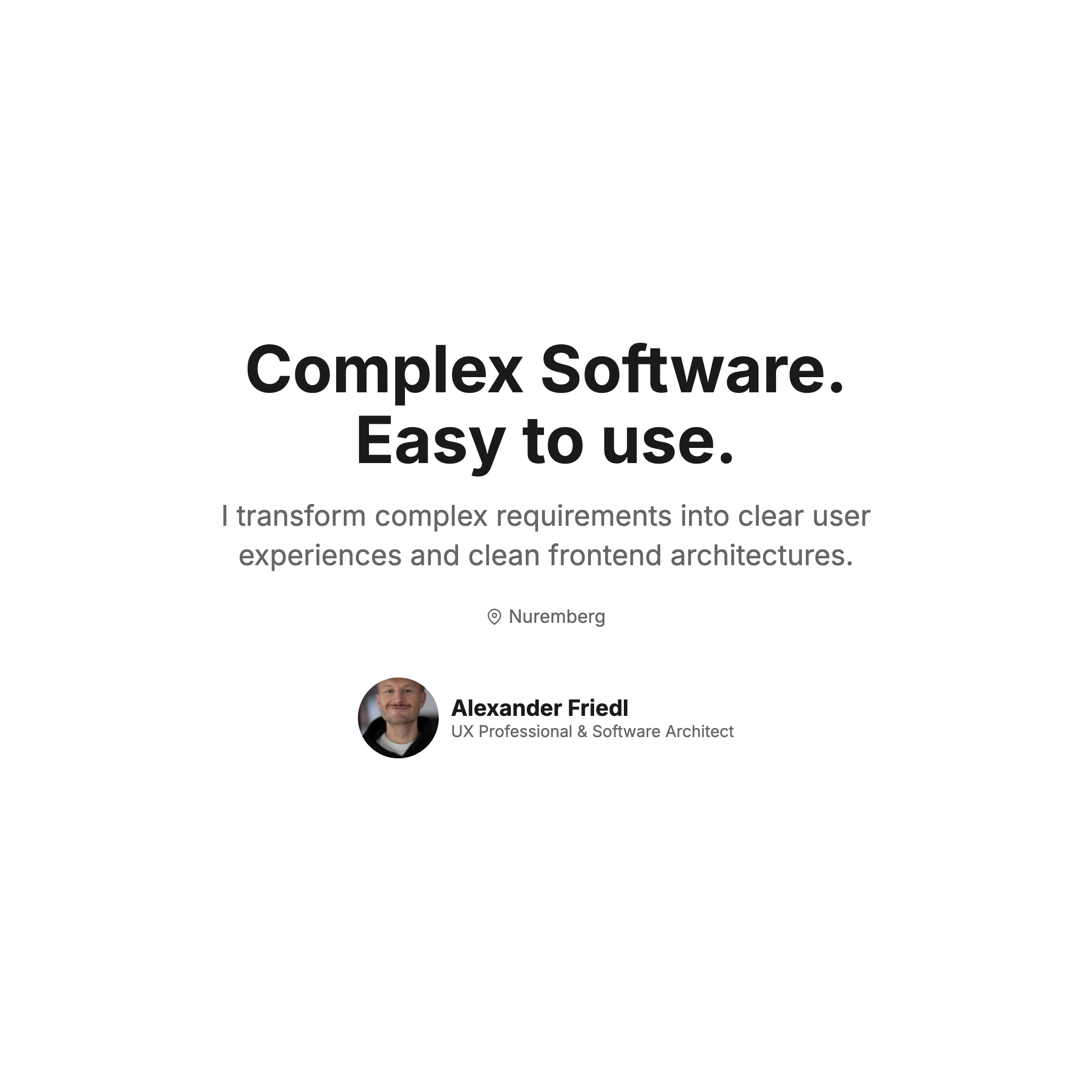 Alexander Friedl | UX & Full-Stack: High-Performance Apps for ...